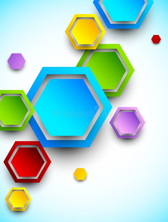 Abstract Background with Colorful Hexagons Stock Vector - Illustration ...