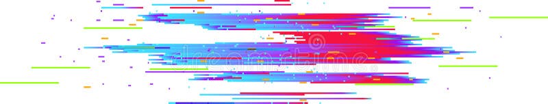 Abstract Background with Colorful Horizontal Lines Creating a Glitch ...