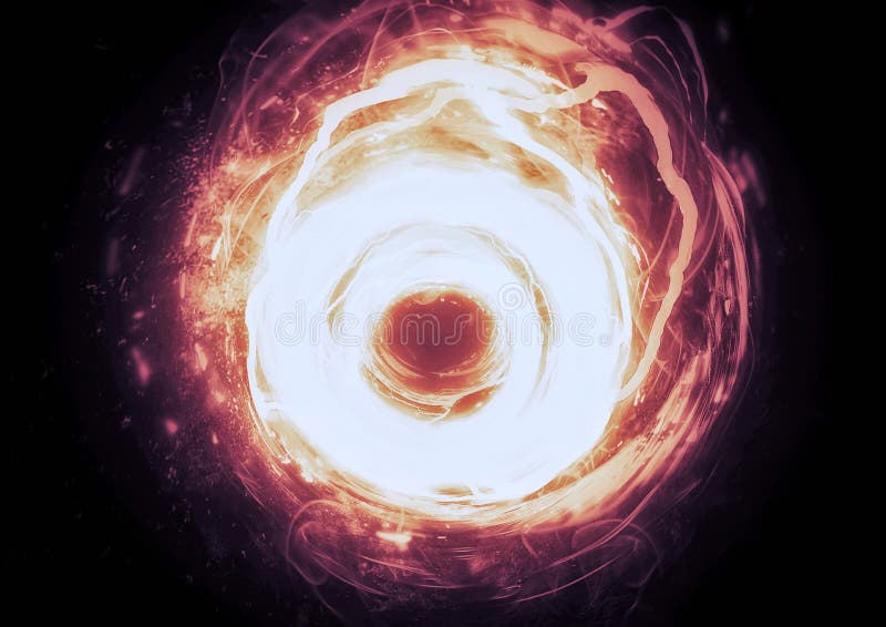 Abstract Background with Colorful Lightning Swirl in Science and ...