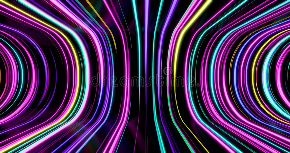 Abstract Background with Colorful Lines. 3d Render Stock Illustration ...