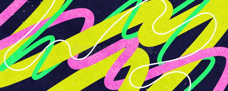 Abstract Background with Colorful Lines and Texture Effects in Pop Art ...