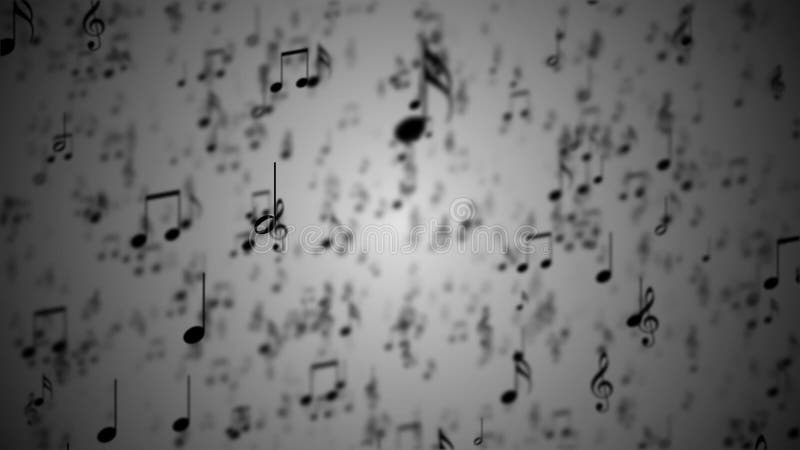 Abstract Background with Colorful Music Notes. Seamless Loop Stock ...