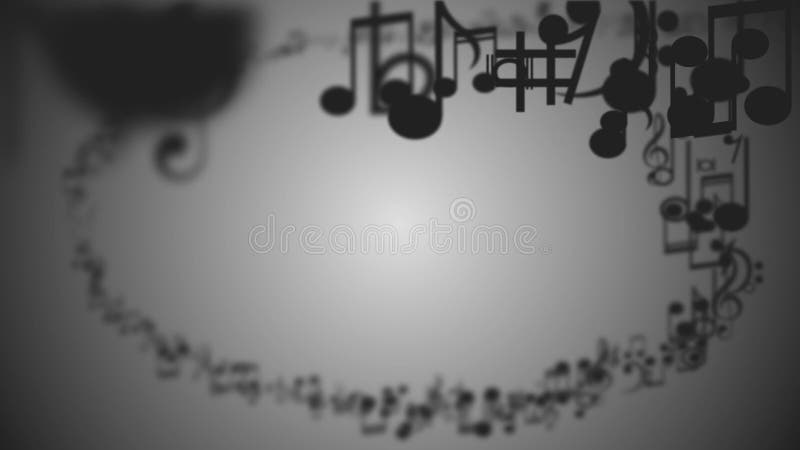 Abstract Background with Colorful Music Notes. Seamless Loop Stock ...