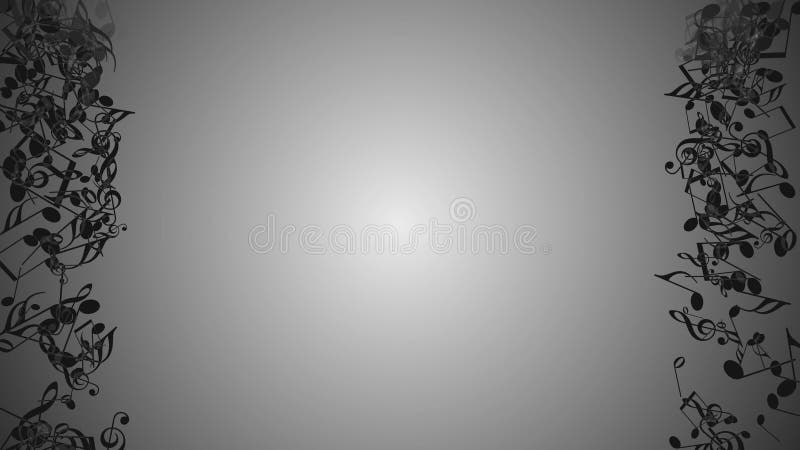 Abstract Background with Colorful Music Notes. Seamless Loop Stock ...