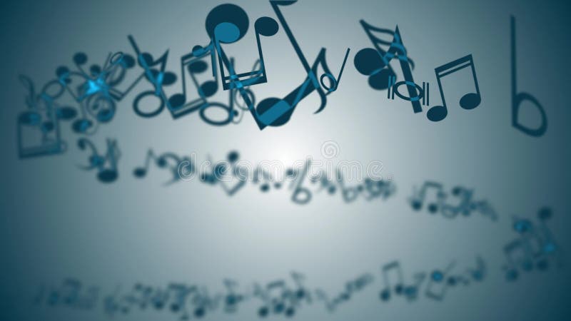 Abstract Background with Colorful Music Notes. Seamless Loop Stock ...