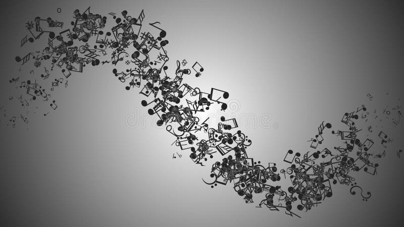 Abstract Background with Colorful Music Notes. Seamless Loop Stock ...