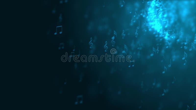 Abstract Background with Colorful Music Notes. Seamless Loop Stock ...