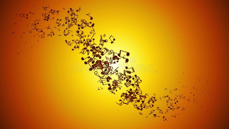 Abstract Background with Colorful Music Notes. Seamless Loop Stock ...