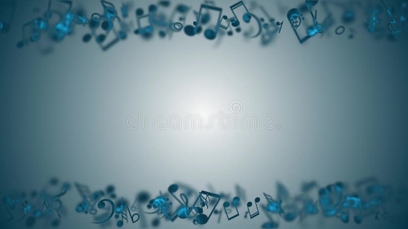 Abstract Background with Colorful Music Notes. Seamless Loop Stock ...