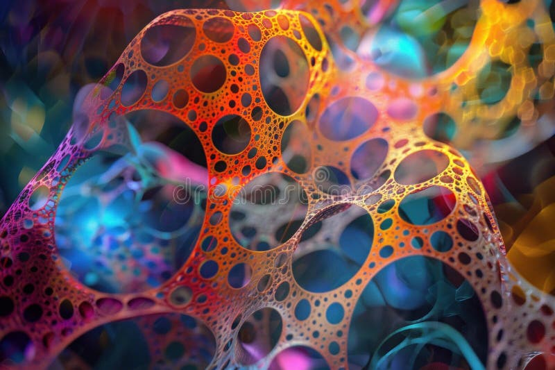 Abstract Background Showing Colorful Organic Structure with Holes Stock ...