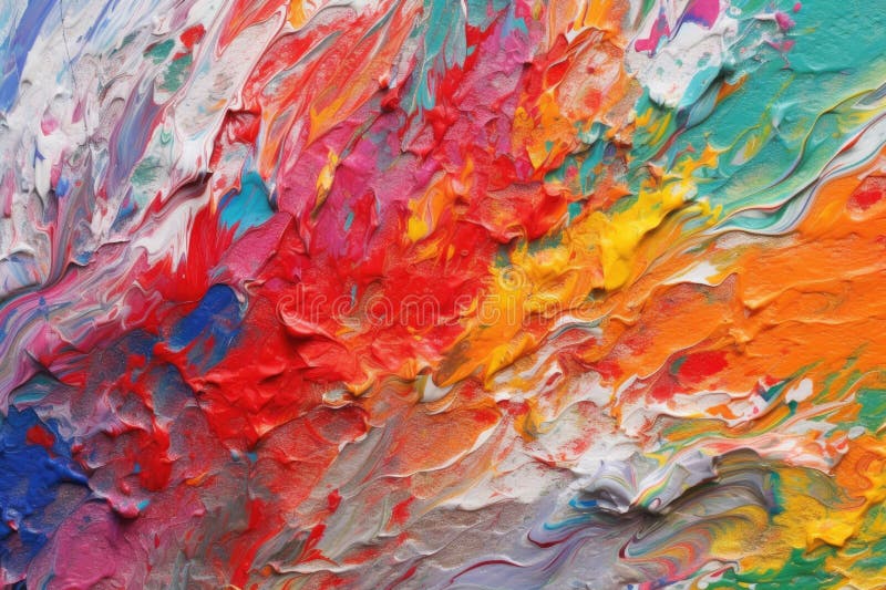 Abstract Background of Colorful Paint Splatter Forming Rainbow Spectrum ...