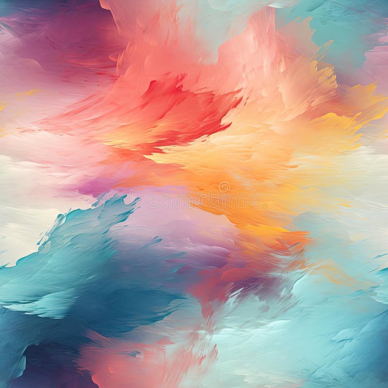Abstract Background of a Colorful Paint Stroke Resembling Ethereal ...