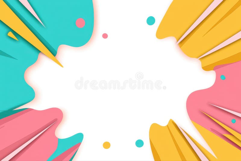 Abstract Background with Colorful Shapes and Layered Comic Book Text ...