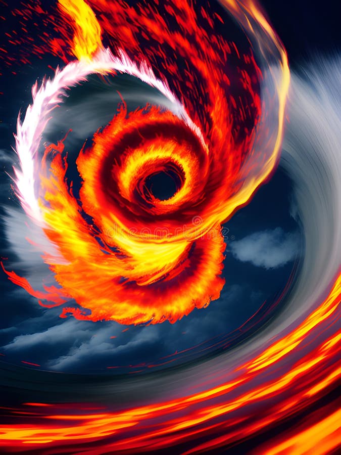 Abstract Background with Colorful Smoke and Fire Spin, AI Generated ...