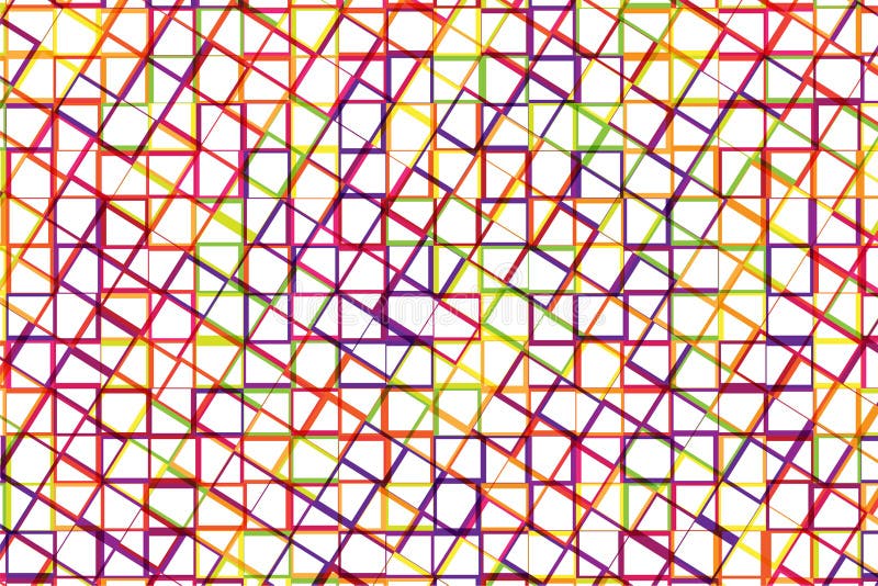 Abstract Background of Colorful Stripe and Square Cross Together. Stock ...