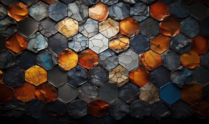 Abstract Background, Colorful Tiles of Abstract Shapes. Stock ...