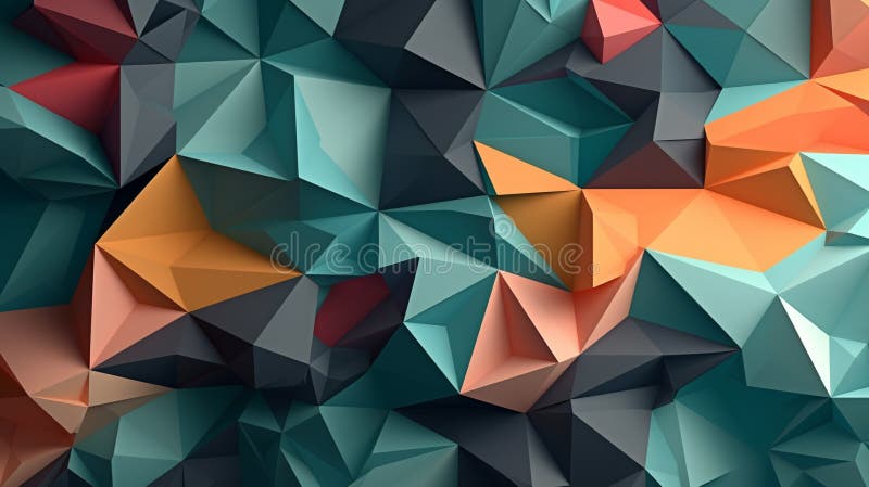 Abstract Background with Colorful Triangles Stock Illustration ...