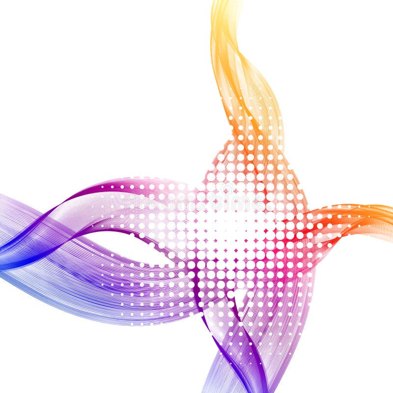 Abstract Background with Colorful Waves. Vector. Elegant Wavy Design ...