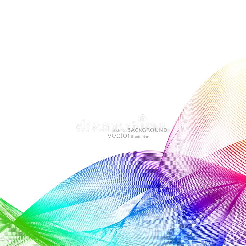 Abstract Background with Colorful Waves. Vector. Elegant Wavy Design ...
