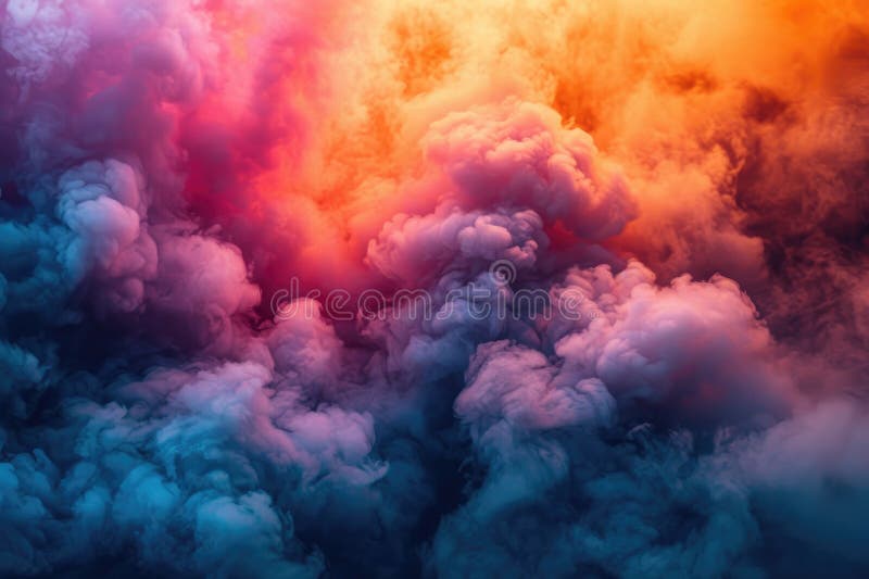 Abstract Background Colourful Mist. Generative AI Stock Illustration ...