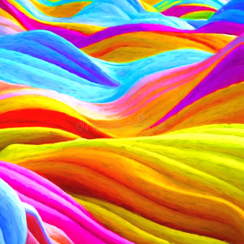 Abstract Background of Colourful Painted Waves Stock Vector ...