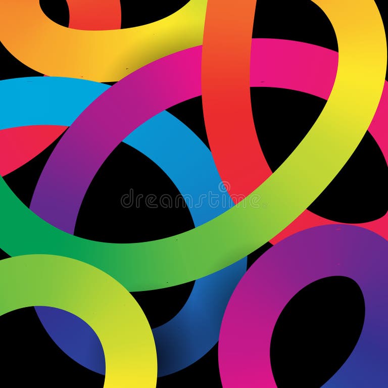 Abstract Background with Colourful Swirl Lines Design Stock Vector ...