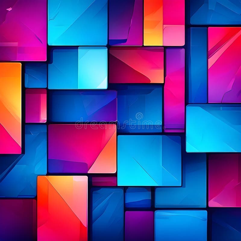 Abstract Background Composed of Overlapping Rectangles in Various ...