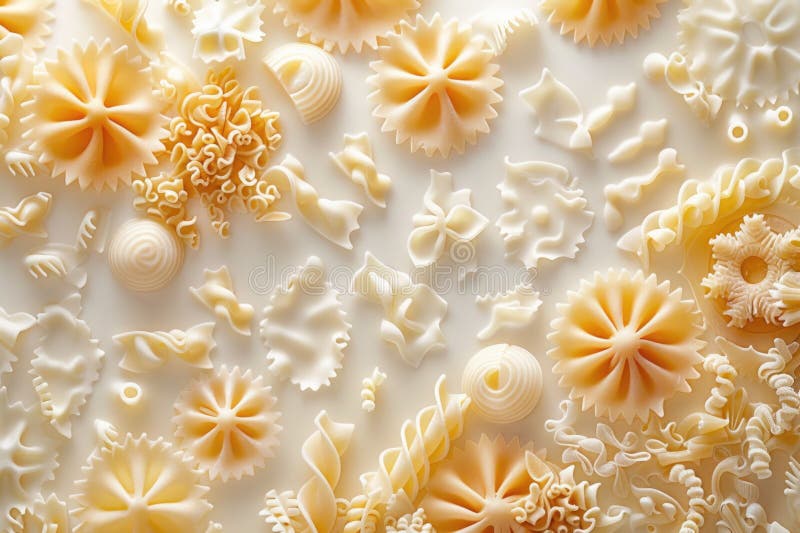 Abstract Background Composed of Various Pasta Shapes - Ideal for ...