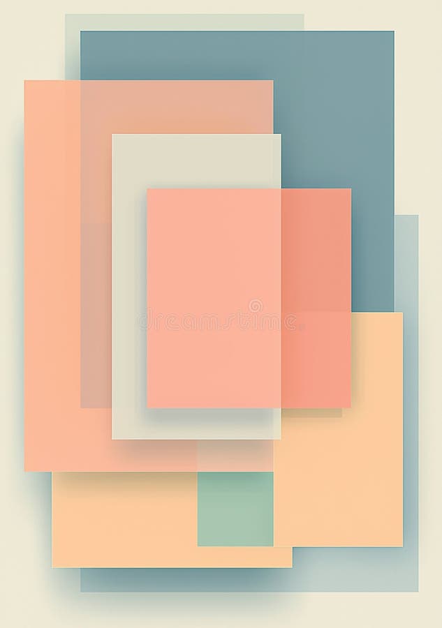 AI Generated. Abstract Background Composition with Overlapping ...