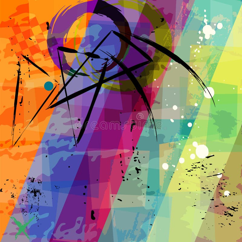 Funky Colour Abstract stock illustration. Illustration of summer - 3813596