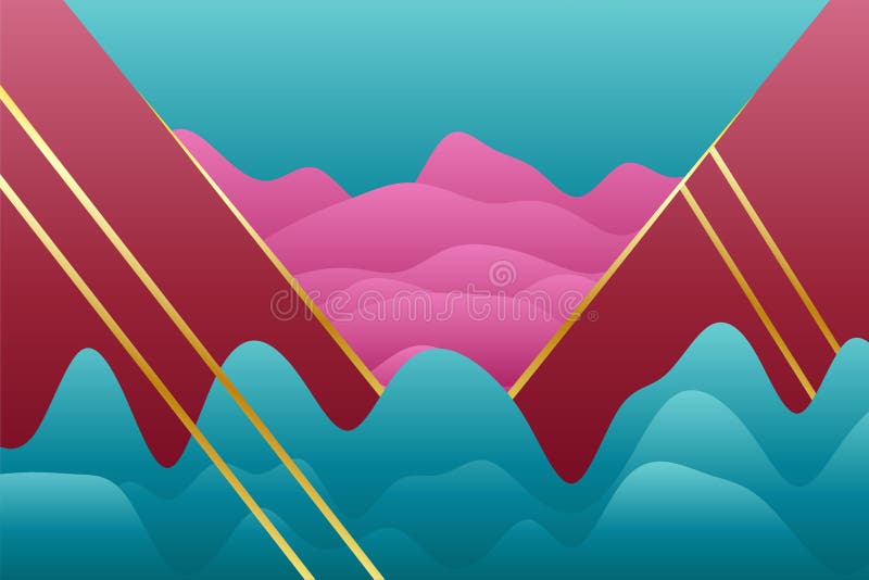 Abstract Background Composition of Various Curvy and Wave Shapes. Stock ...