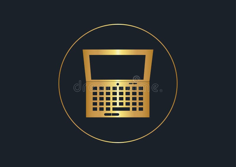 Abstract Background for Computer,Gold Color,vector Illustrations Stock ...