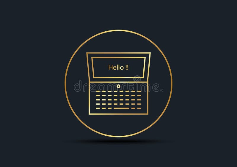 Abstract Background of Computer,Gold Color,vector Illustrations Stock ...