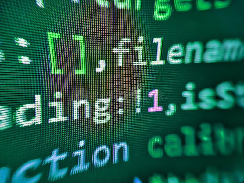 Abstract Background Of Computer Source Code Computer Code Language On A Computer Screen