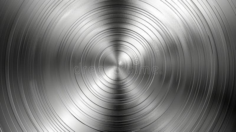 Abstract Background with Concentric Circles in Brushed Metal Texture ...