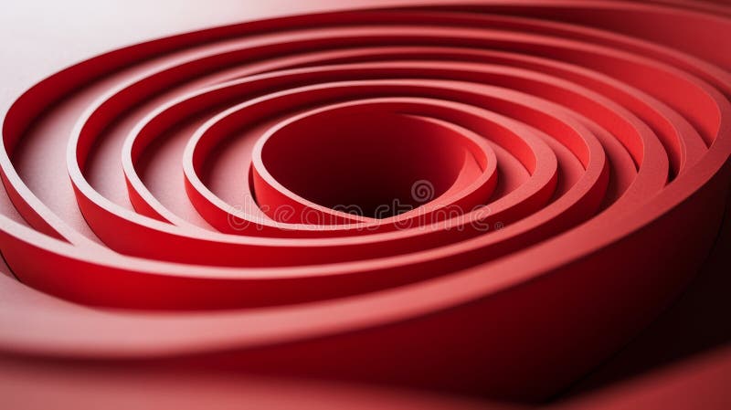 Abstract Background, Concentric Red Shapes in a Swirling Vortex Pattern ...