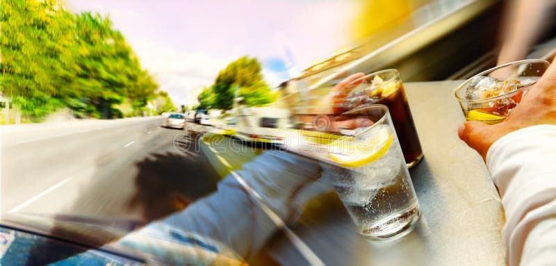 Drive Drunk and Motion Blurred Effect Stock Photo - Image of blurred ...