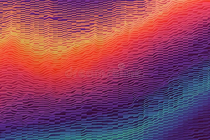 Distorted Scan Lines in Motion Blur Effect Style Colorful Background ...