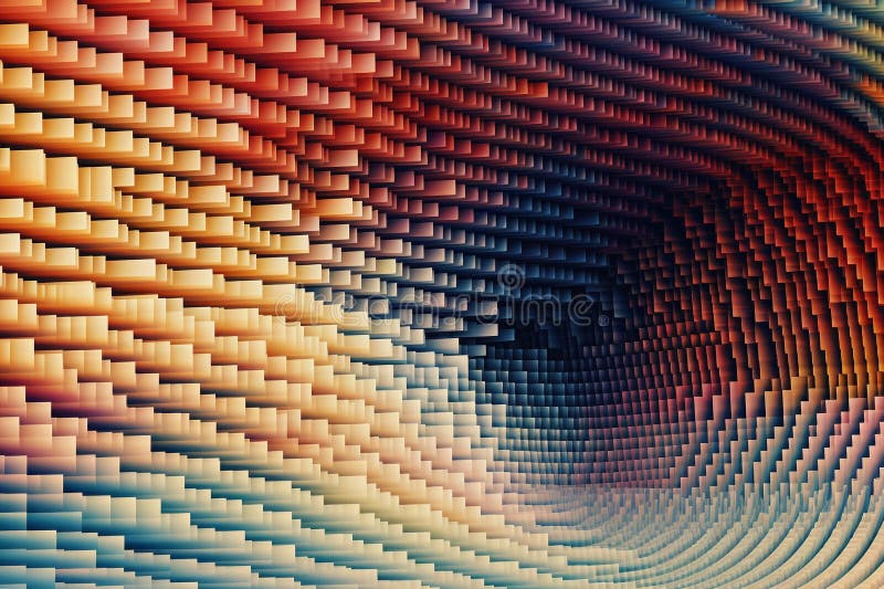 Distorted Scan Lines in Motion Blur Effect Style Colorful Background ...