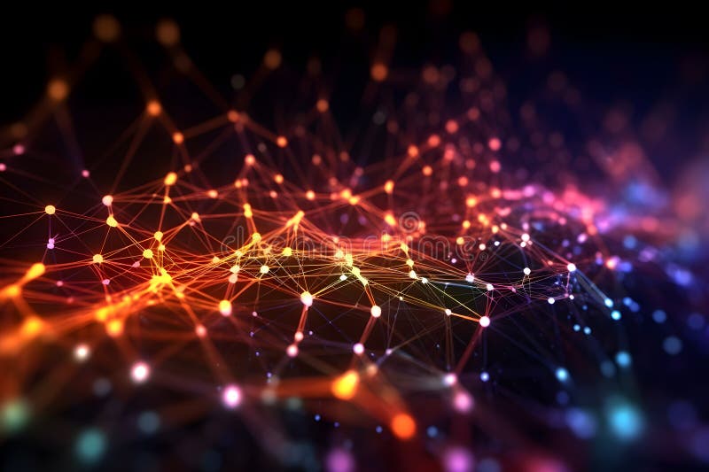 Abstract Background Connected Dot and Line for Cyber Technology ...