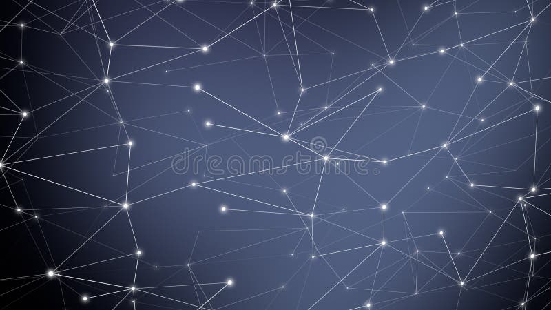 Line Connected Blur Background With Abstract Connections Geometric Polygon And Interconnected