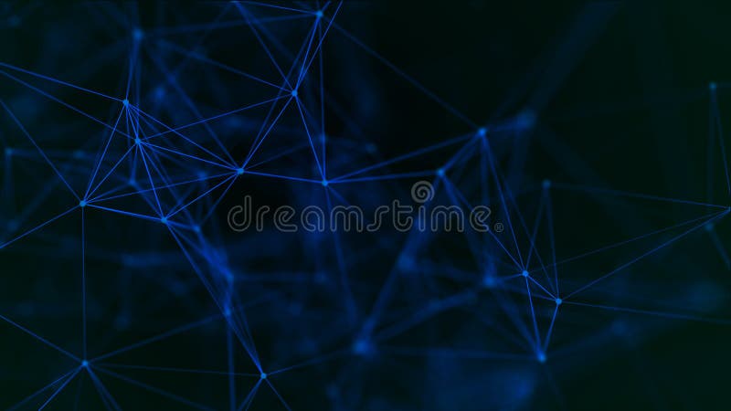 Abstract Background With Connecting Dots And Lines Big Data Visualization 3d Rendering Stock