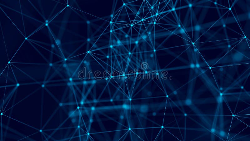 Big Data Visualization. Abstract Background with Connecting Dots and ...
