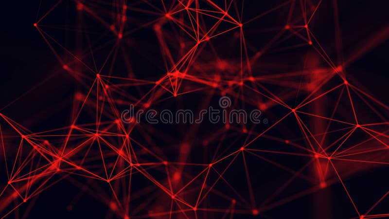 Big Data Visualization. Abstract Background with Connecting Dots and Lines. 3D Rendering. High ...