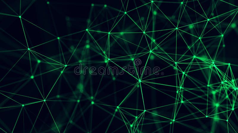 Big Data Visualization. Abstract Background with Connecting Dots and ...