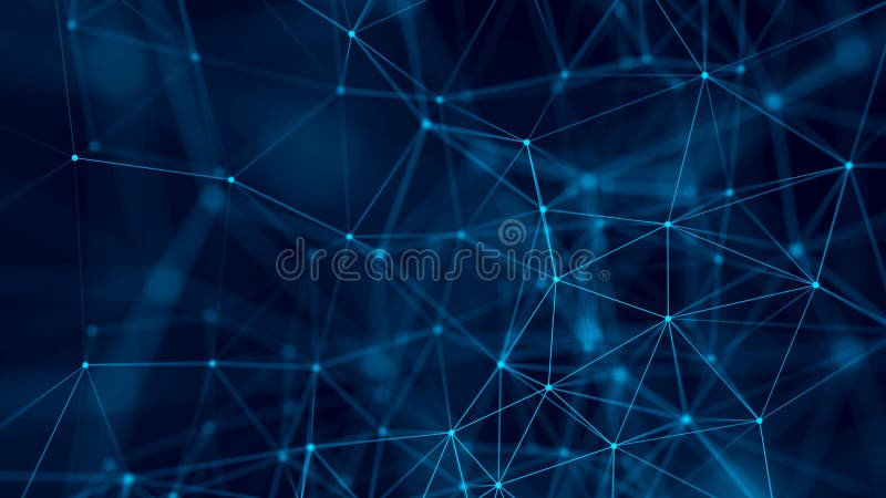 Big Data Visualization. Abstract Background with Connecting Dots and Lines. 3D Rendering. High ...