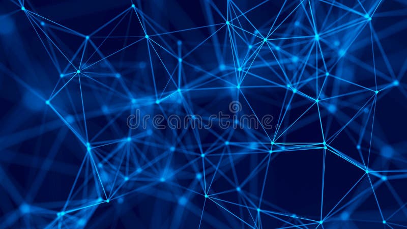 Big Data Visualization. Abstract Background with Connecting Dots and ...