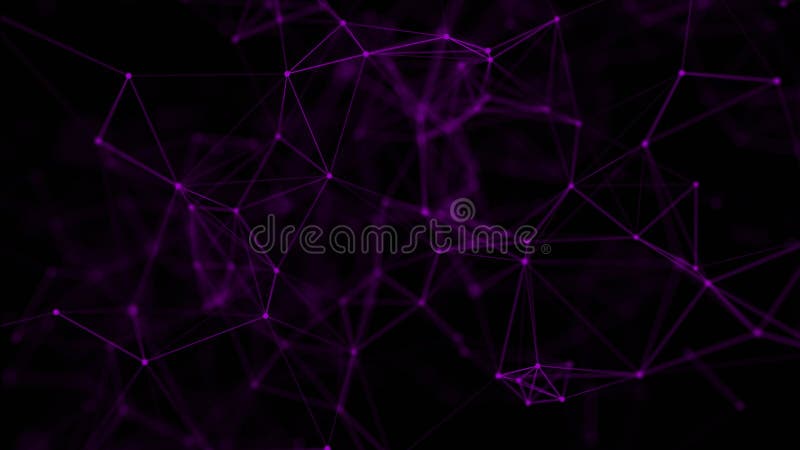 Abstract Background With Connecting Dots And Lines Distribution Of Triangular Shapes In Space