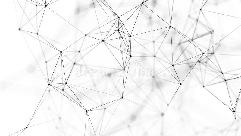 Abstract Background With Connecting Dots And Lines Network Connection Structure 3d Rendering