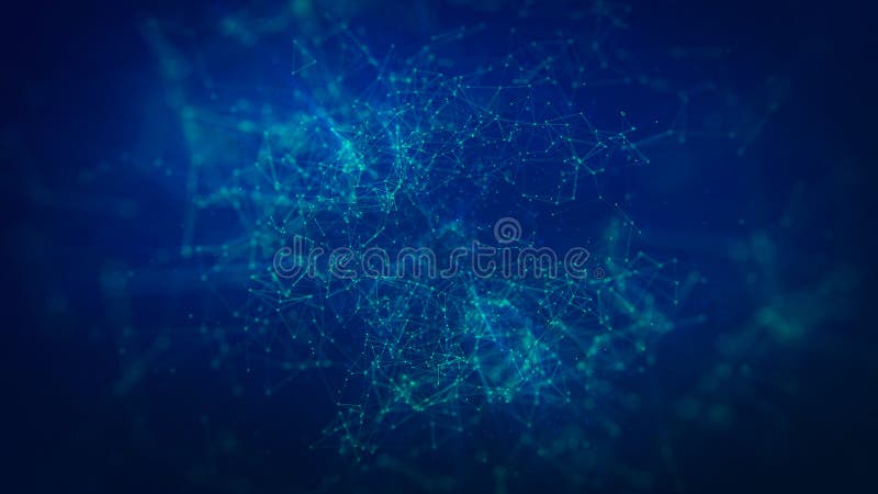 Abstract Background With Connecting Dots And Lines Network Connection
